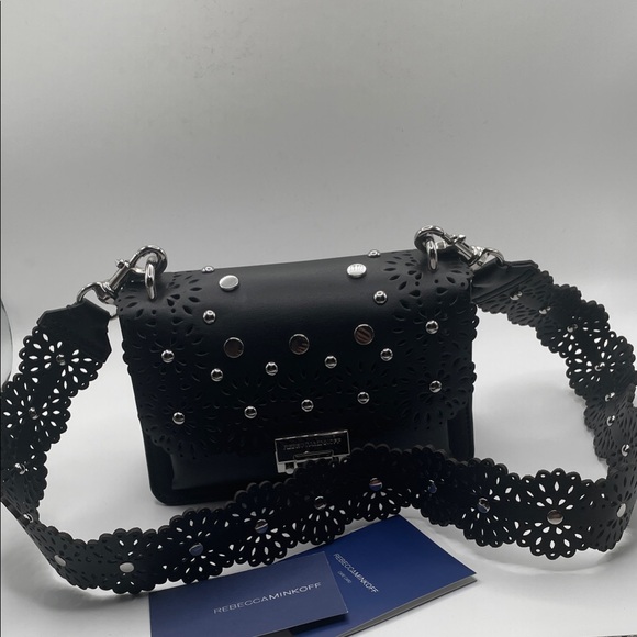 Rebecca Minkoff | Bags | Rebecca Minkoff Black Floral Cutout Crossbody ...